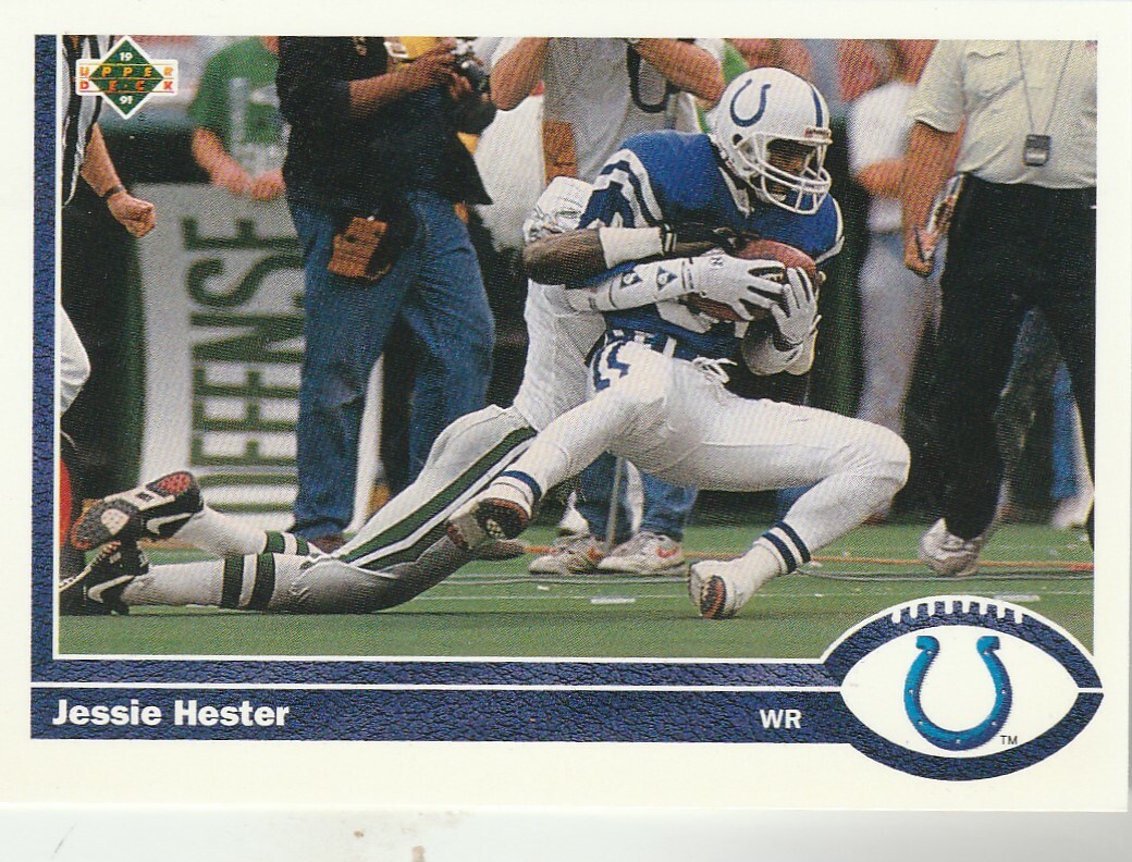 FREE SHIPPING-MINT-1991 Upper Deck #414 Jessie Hester Colts PLUS BONUS ...