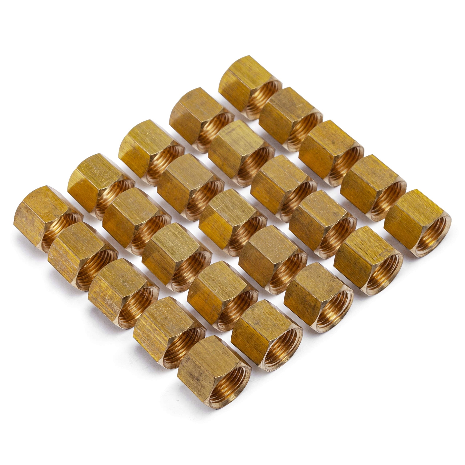 1/4-Inch Brass Compression Nut,Brass Compression Fitting(Pack of 25) | eBay