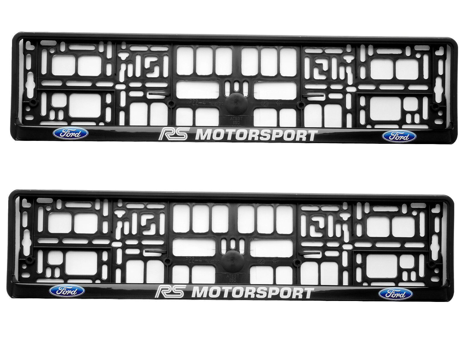 2x car number plate frame holder gel dome for Ford RS Motorsport ...