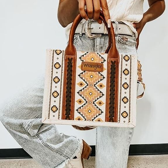 Wrangler Women's Tote Bag Southwestern Aztec Crossbody Purse Satchel ...