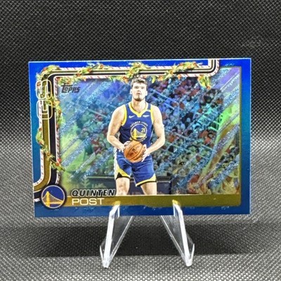 2025-26 Topps Holiday Basketball Quinten Post Blue Metallic Glitter # ...