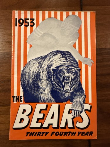 Chicago Bears 1953 Press Radio Television Official Media Guide NFL ...