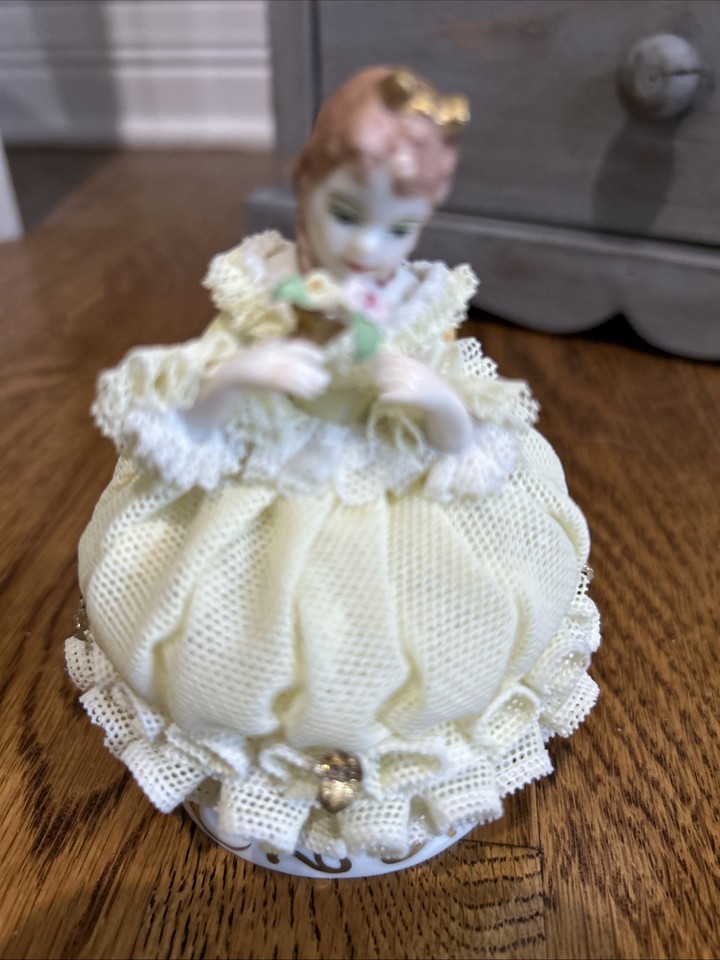 Irish Dresden Annette Sunshine Collection Ireland Yellow Lace Dress ...