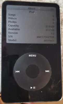 Apple iPod Classic 5th Gen. 30GB - Black (MA146LL), Tested and Working ...