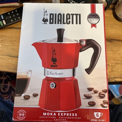 Bialetti, Mocha Color Stove Top Espresso Coffee Maker, 6 Cup, Red | eBay
