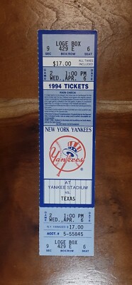 Don Mattingly Notches Career RBI #1,000 FULL Season Ticket 1994 New ...