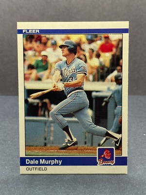 1984 Fleer DALE MURPHY Card No. 186 Crease-Free NM-MT Atlanta Braves | eBay