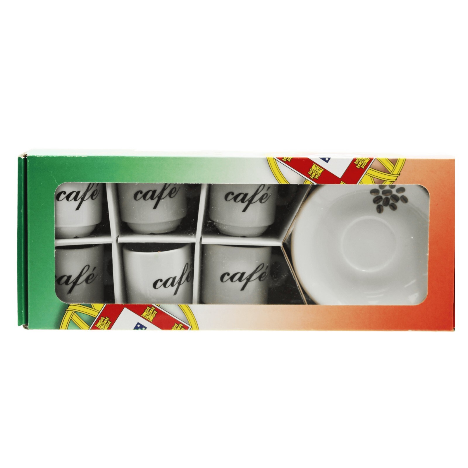 Café Espresso Cups and Saucers with Gift Box, Set of 6 | eBay