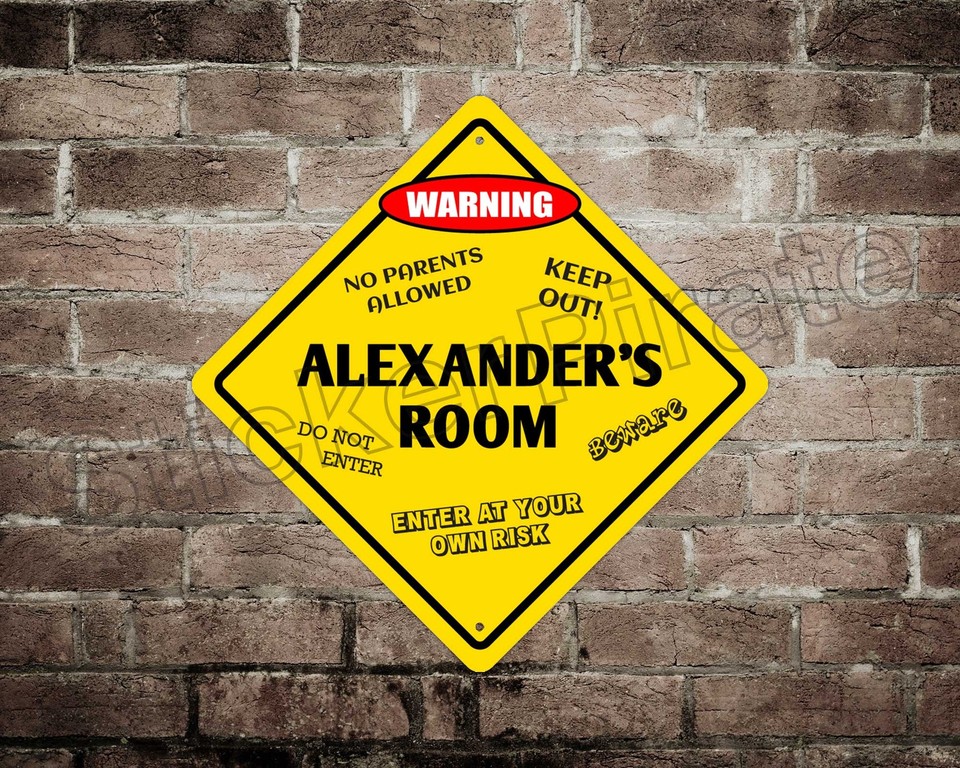 *Aluminum* Alexander's Room Kids Room Door 12"x12" Metal Novelty Sign ...