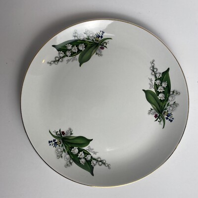 Vtg Brexton Picnic 7.5” Side Plate Lily Flower 8091 White With Gold ...
