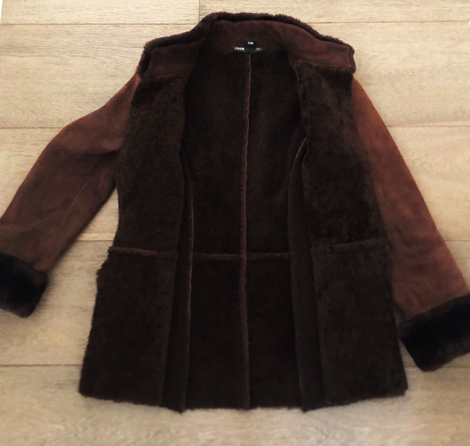 Ralph Lauren Vintage Black Label Brown Shearling Sheepskin Toggle ...