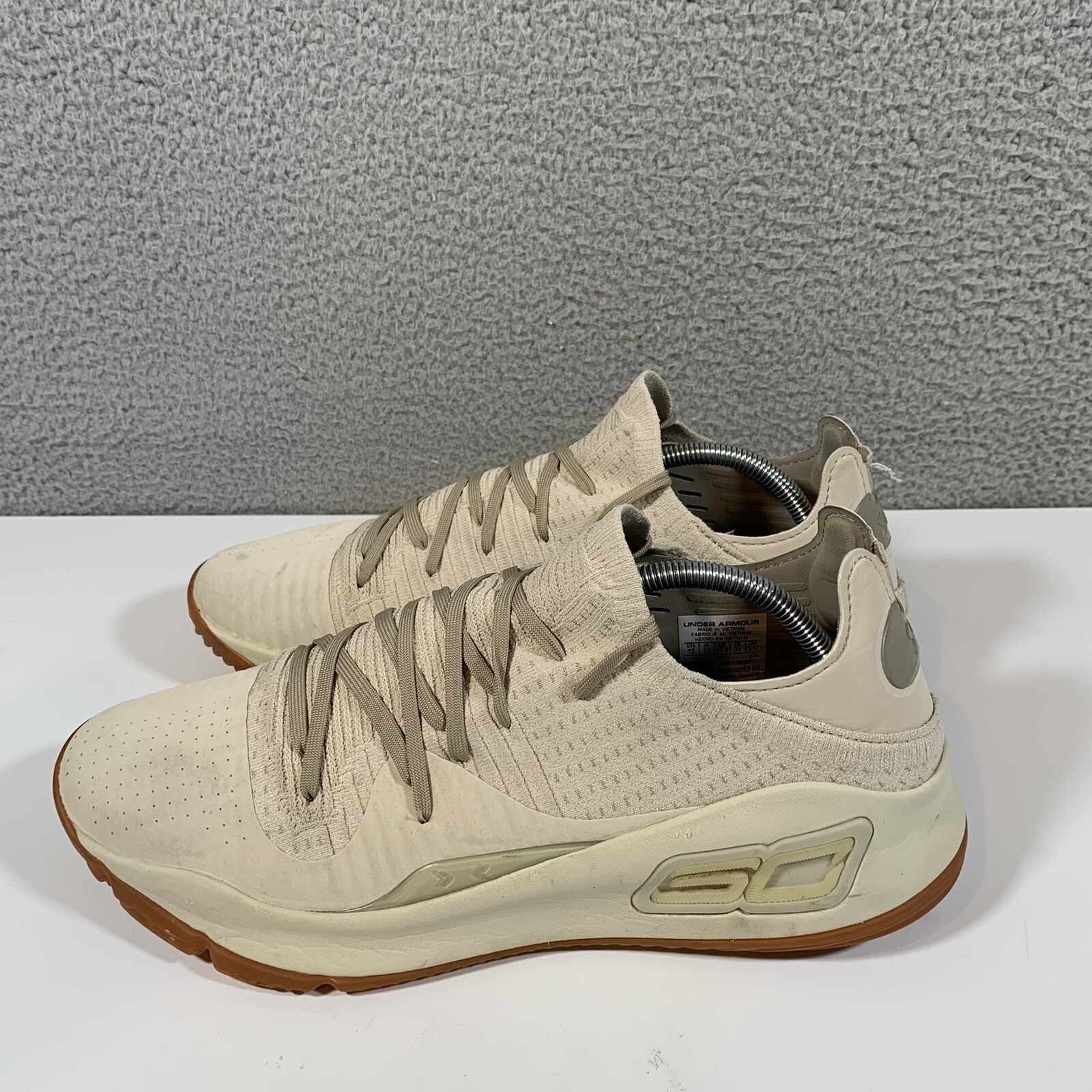 Under Armour Steph Curry 4 Low Beige Mens Size 13 Bas… - Gem