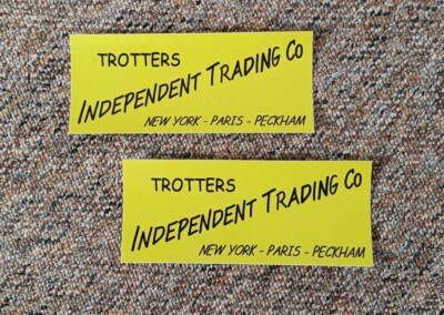 2 x Only Fools & Horses, Trotters Independent Trading Stickers, Cars ...