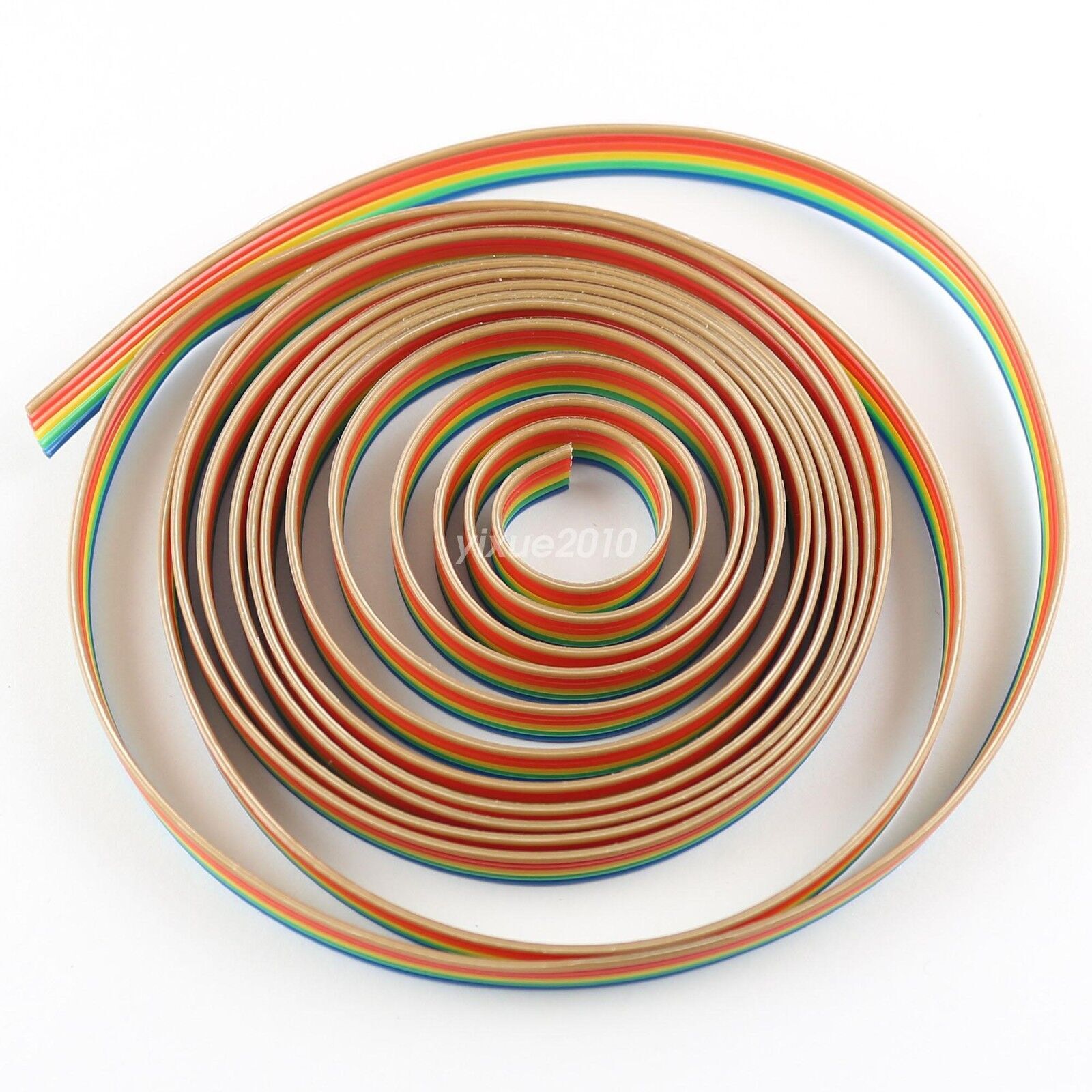 2M Meter 1.27mm Pitch 6 Way Wire Conductor Rainbow Color IDC Flat ...