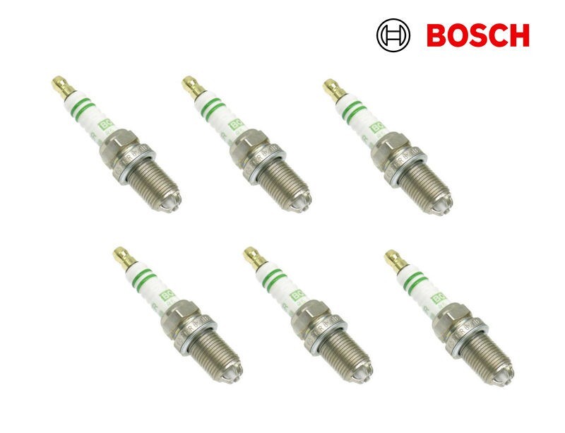Porsche 911 Boxster Set of 6 Spark Plug Bosch 99917020791 Bosch FGR-6 ...