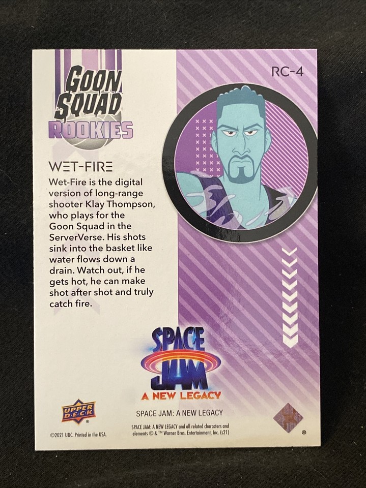 2021 Upper Deck Space Jam A New Legacy Gold Goon Squad Rookies RC-4 Wet ...