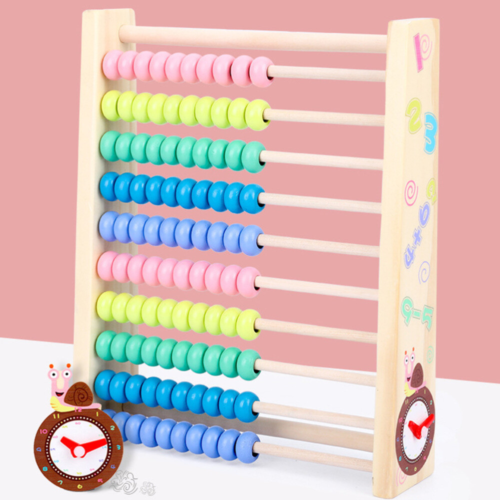 Math Learning Tools Abacus Frame Desktop Child Computing Rack Wooden | eBay