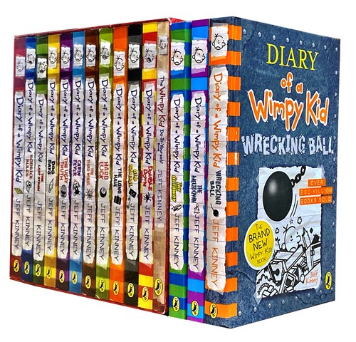 Diary of a Wimpy Kid Collection 15 Books Set Jeff Kinney Wrecking Ball ...