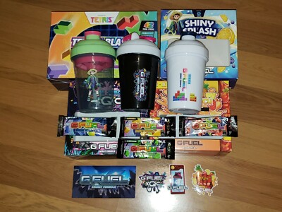 Gfuel Collector's Box (4) + Shaker Cups (3) + Samples (4) + Stickers (4 ...
