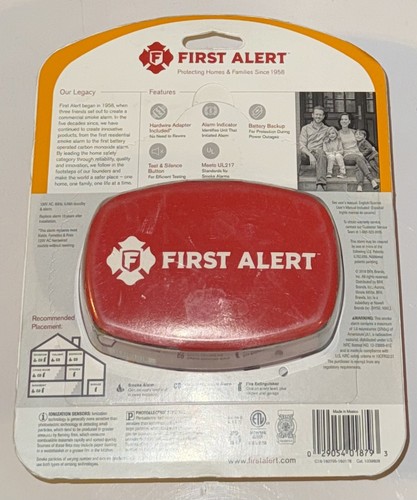 FIRST ALERT 9120B Smoke Detector - Alarm Hardwired AC with Battery ...