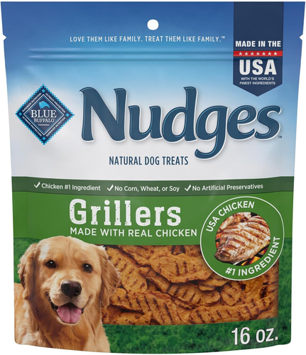 Nudges Grillers Natural Dog Treats, Made in the USA with Real Chicken ...