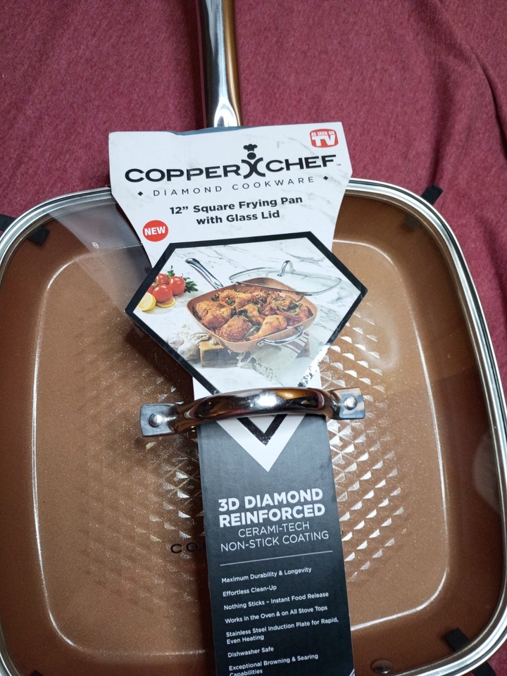 Copper Chef New With tags 12” Nonstick Fry Pan Brand New Great ...