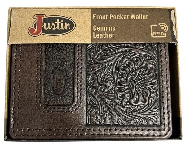 Western Trenditions Llc Men's Tri-Fold Leather Wallet - Brown ...