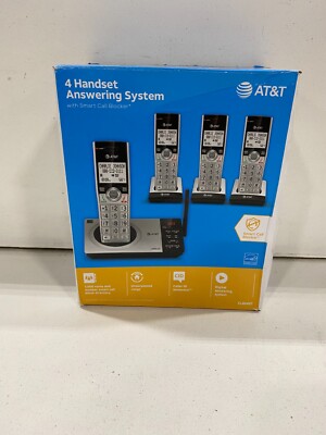 AT&T CL82407 DECT 6.0 4-Handset Cordless Phone for Home 4 Handsets ...