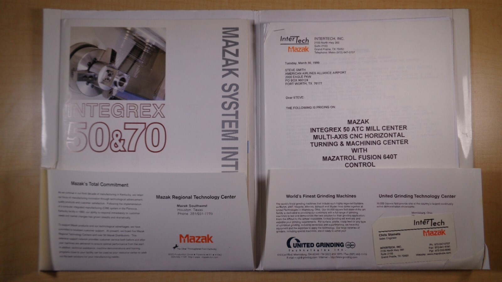 Intertek Mazak Integrex 50&70 Product Guide Brochure 6C B5 | eBay