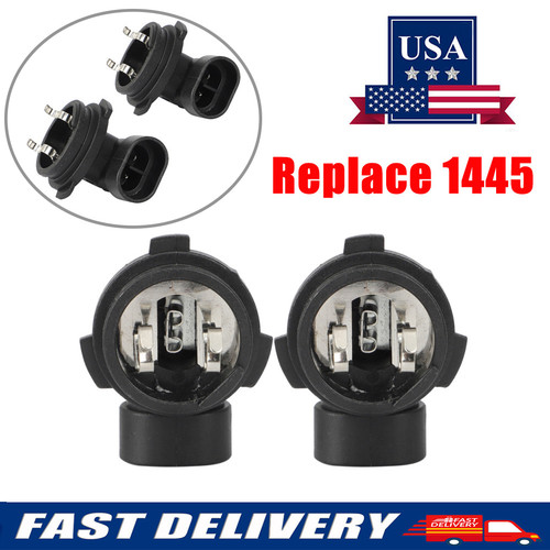 2 x For 1445 Pigtail Female H1 Fog Light Bulb Connector Holder Plug Kit ...