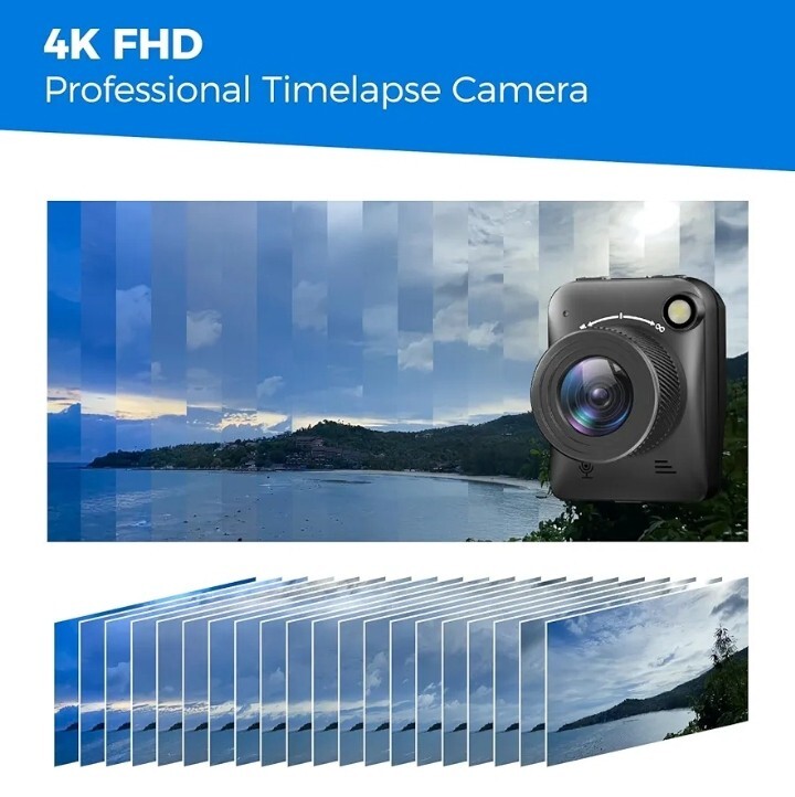 Time Lapse Camera, 4K FHD Timelapse Camera Outdoor, Waterproof Level ...