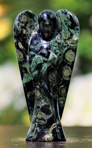 100MM Kambaba Jasper Angel Natural Healing Crystal Figurine Spiritual ...