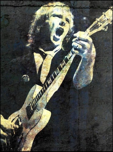 Rush Alex Lifeson onstage with Gibson ES-355 guitar 8 x 11 pin-up ...