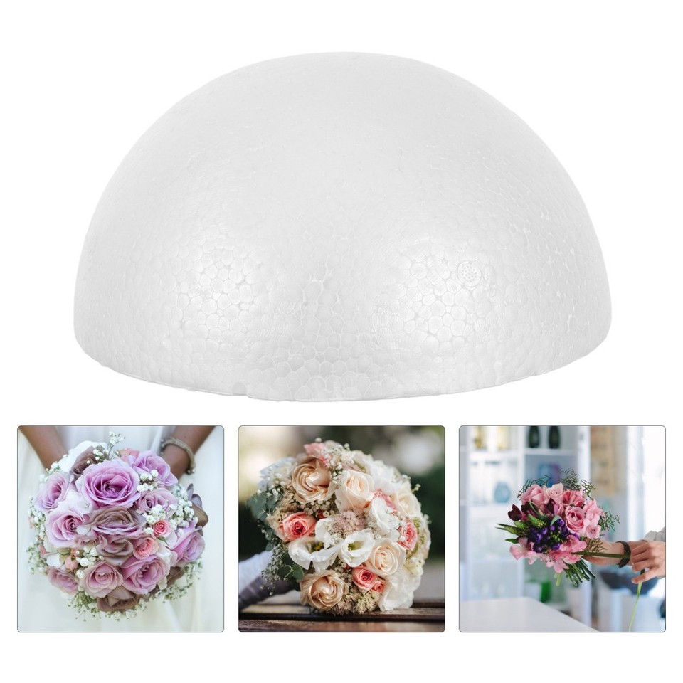 2pcs Foam Half Sphere - Diy Floral Arrangement Polystyrene Half Sphere ...
