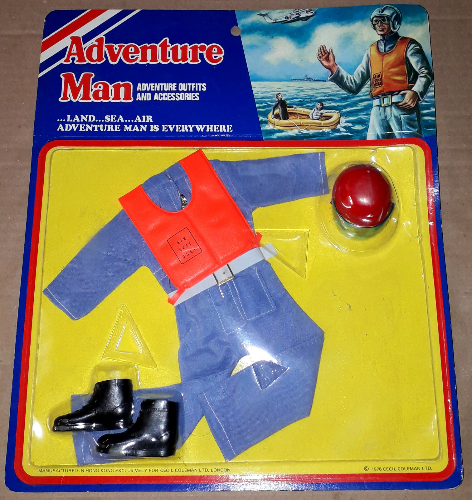 Vintage 70's Gi Joe Knock off KO Action/Adventure Man HELICOPTER PILOT ...
