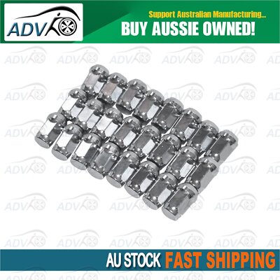 Fit MITSUBISHI Triton Tapered CHROME Wheel Nuts 12x1.5 19mm Socket ...
