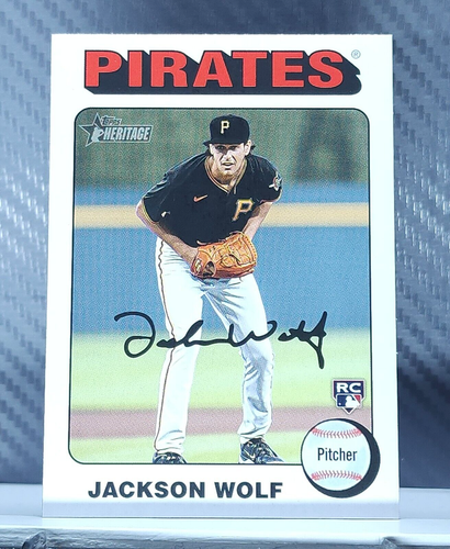 Jackson Wolf 2024 Topps Heritage WHITE BORDER SP ROOKIE #216 - Pirates ...
