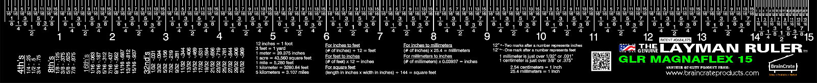 GLR Magnaflex Magnetic Flexible Ruler Measuring Workshop Crafts Metal ...