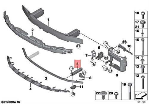 Genuine BMW G20 318d 320d 320dX 320i 1.6 330d 330i Crash Box Right ...
