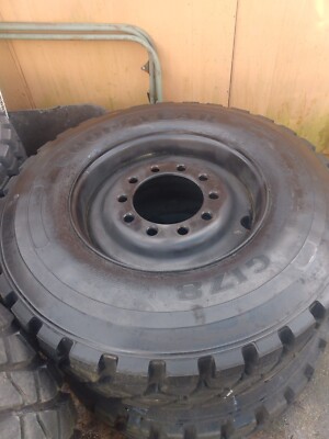 Large Military Truck Goodyear G178 Tire & 10 Bolt Rim Set 385/65R22.5 ...