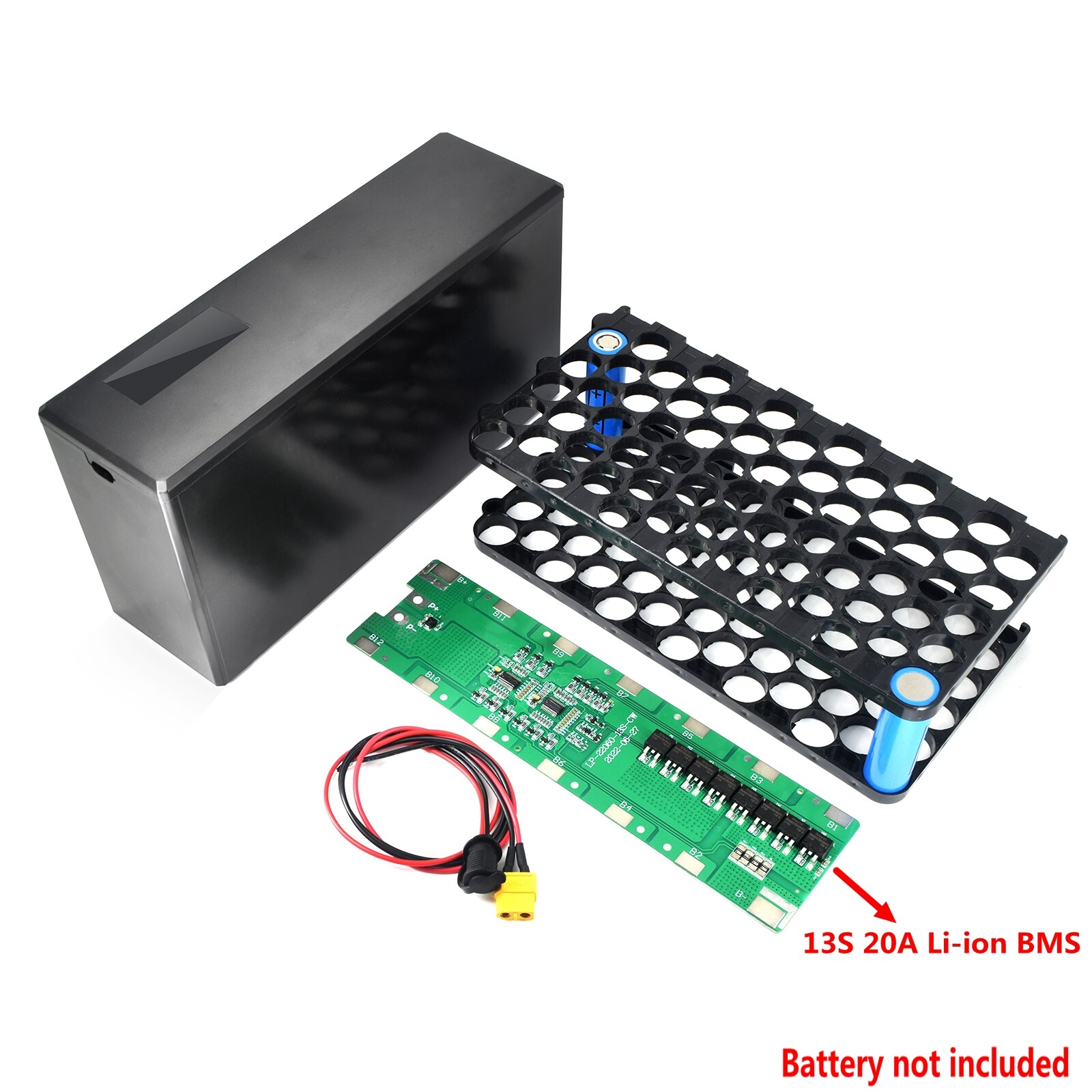 DIY 48V 13S5P Lithium Battery Box Holder 13S 48V 20A Li-ion BMS Nickel ...