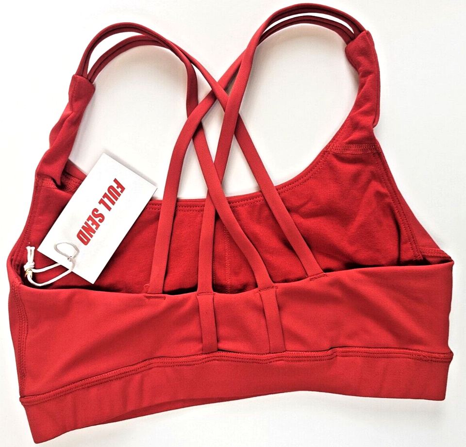 Full Send Fitness Women’s Sports Bra Athletic Red Nelks Boys Logo XS ...