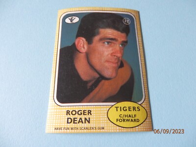 Scanlens - 1972 Series AFL/VFL - Roger Dean - Richmond F. C. - Card 32 ...