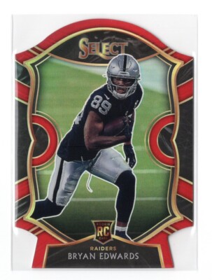 Football Card - 2020 Bryan Edwards 76 Red Diecut - Las Vegas Raiders ...