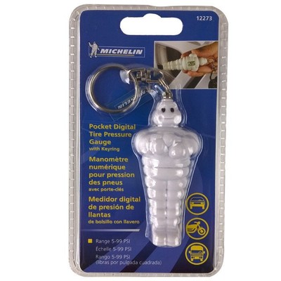 Michelin Man Keychain in Package Vintage Tire Pressure Gauge Unopened ...