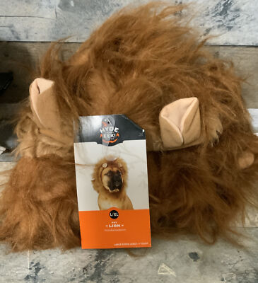 🦁 Hyde & Eek Lion Ruff Dog Headwear Pet Halloween Costume - L/XL 🎃👻 | eBay