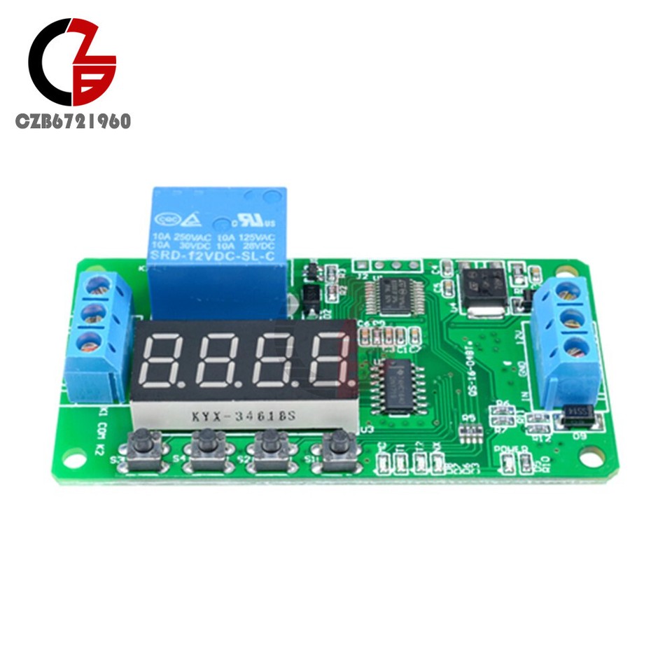 DC 12V Multifunction PLC Self-lock Delay Relay Cycle Timer Module ...
