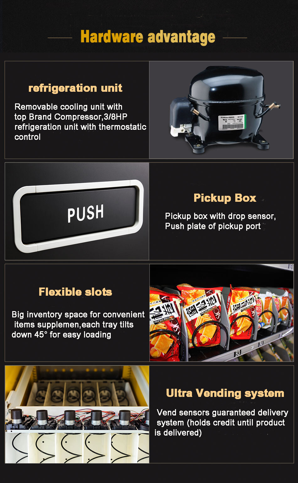 EPEX Beverage Large Combo Vending Machine with Stratified Temp Control ...