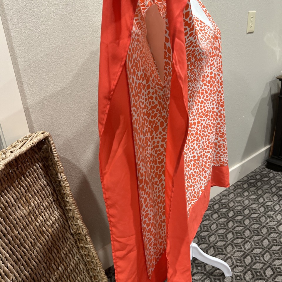 Mud Pie Shaw Women Medium Bag Lady Shaw Orange Animal Print Beach ...