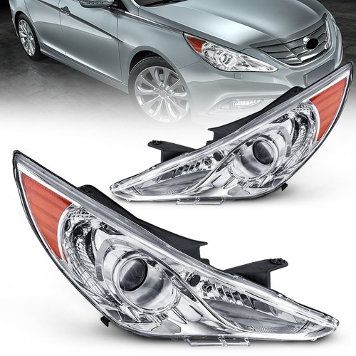 For 2011-2014 Hyundai Sonat Headlights Assembly Replacement Chrome ...